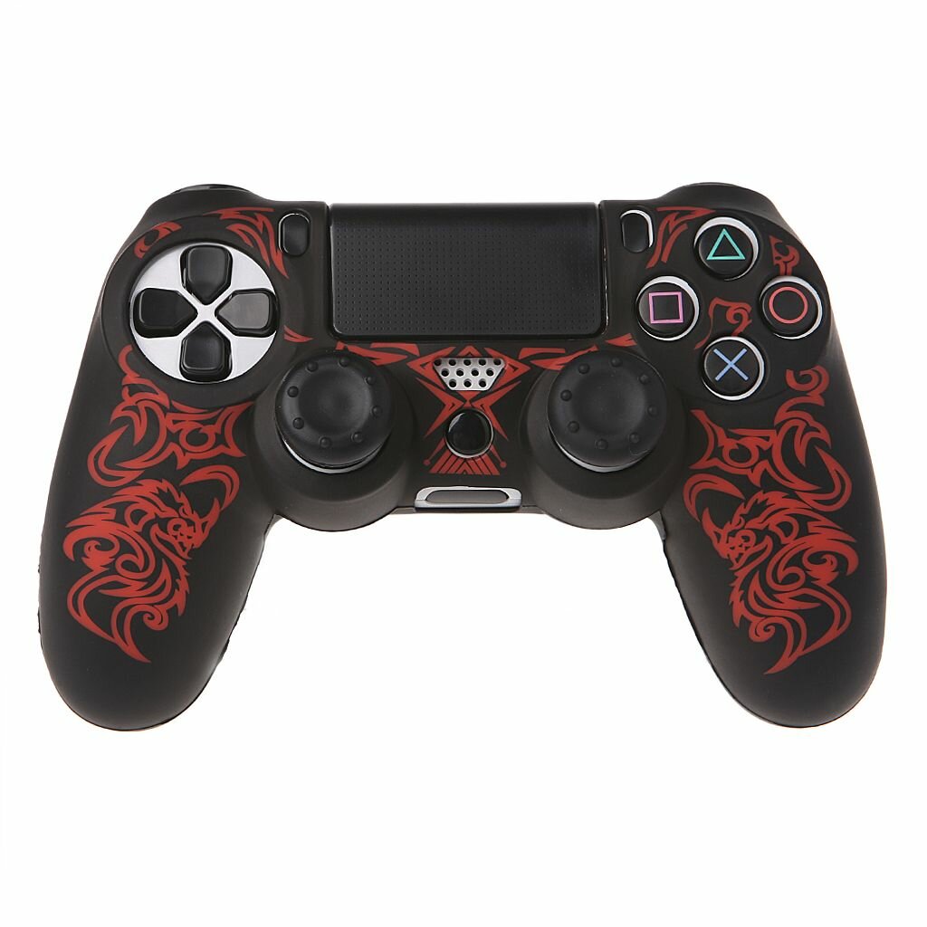 Силиконовый чехол для геймпада, защитный чехол для чехла, защитный чехол, кожа дракона с крышкой джойстика для контроллера