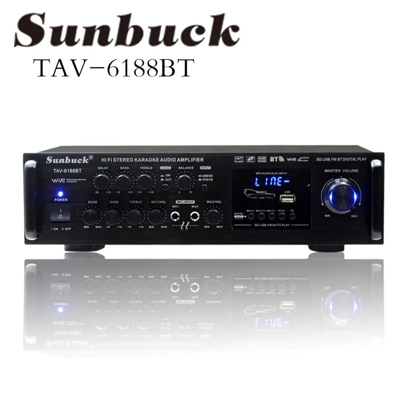 Усилитель Sunbuck TAV-6188BT Bluetooth, Цвет: 6188BT EU Plug