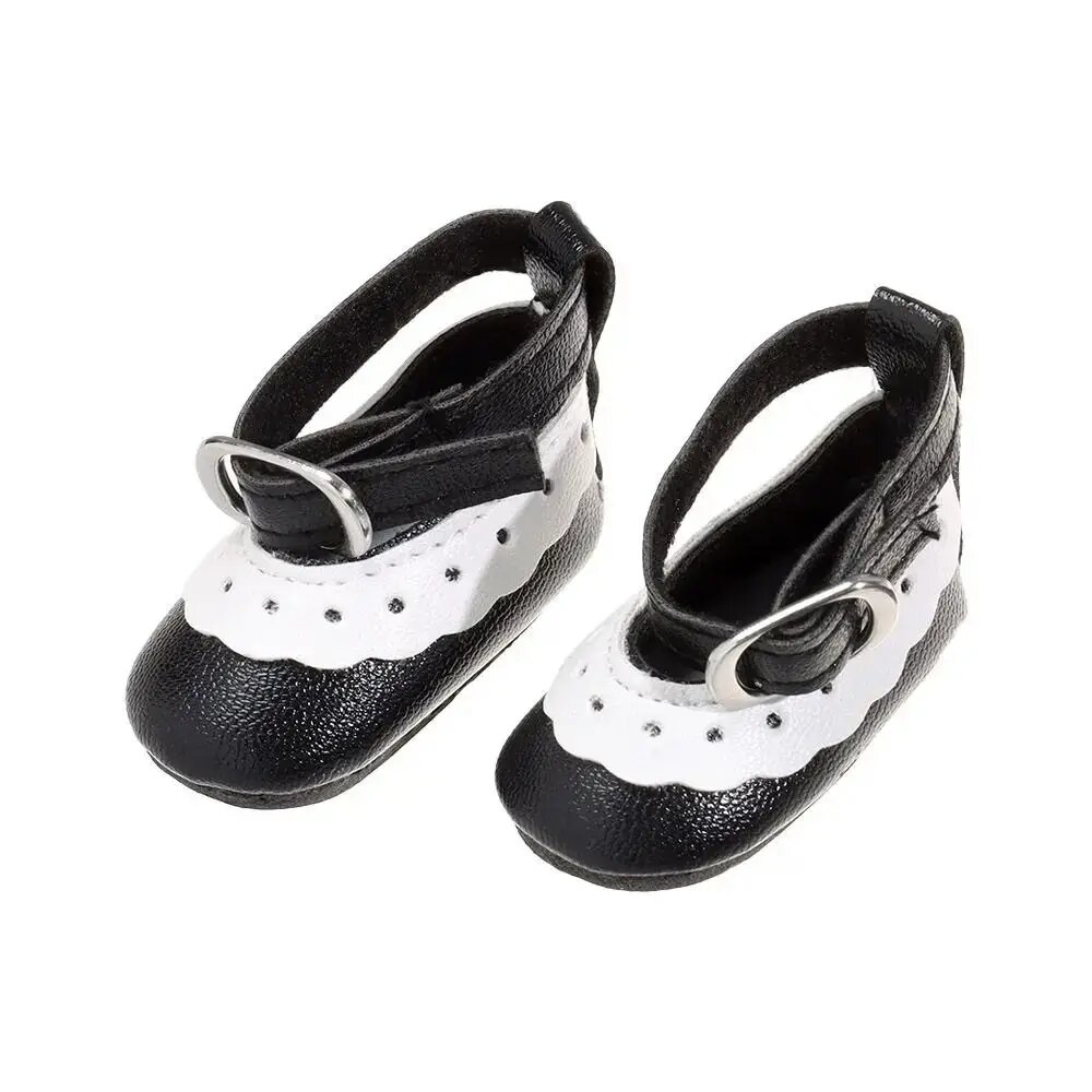 4,5 см, длина 4,5 см, кукольная обувь, сделай сам, яркая кожаная обувь из искусственной кожи, мини-красочные мини-кроссовки в масштабе 1/6, подарок для девочки Черный, Black