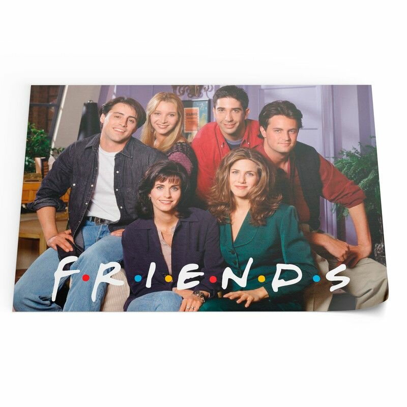 Постер к сериалу Друзья / Friends, Дженнифер Энистон, Кортни Кокс, на стену, А3 (42х30 см), Постер Плакат