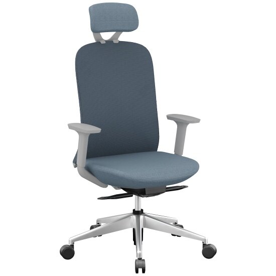 Кресло офисное Sunon Aveza Сиденье ткань голубая/Спинка сетка голубая(CM-PC83B (голубая))