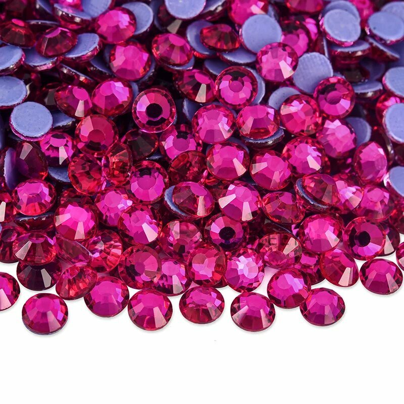 Стразы Oleeya Hot Fix Rose B, фиолетовый, стекло SS20 5MM, 14400 шт.