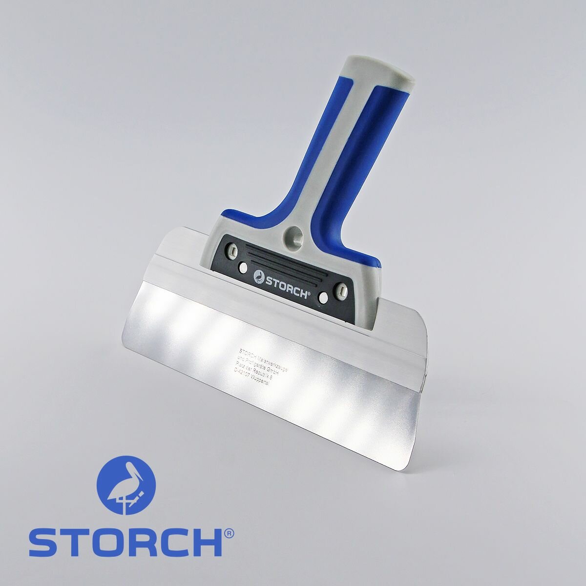 Шпатель STORCH ExpertGrip, нержавеющая сталь, 250мм, синий/серый