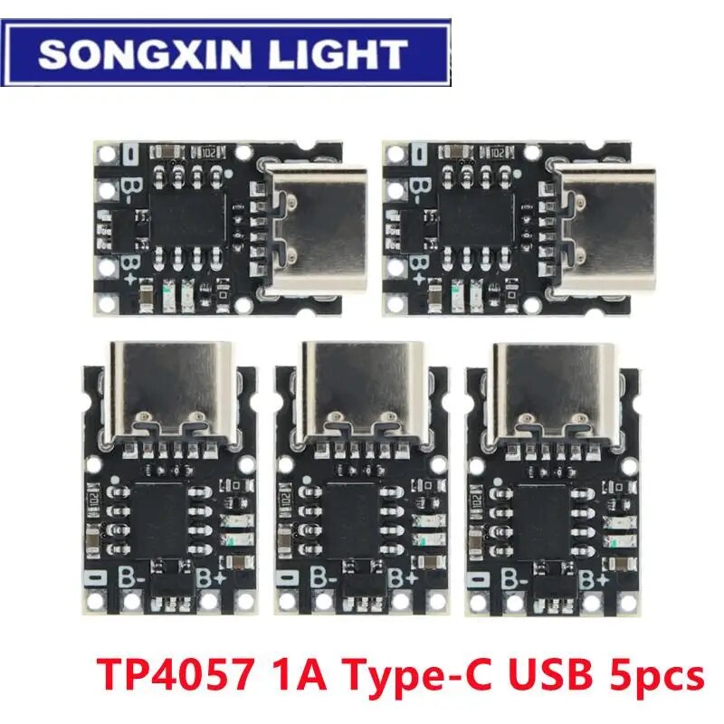 TP4057 1A Type-C USB модуль зарядки 5шт