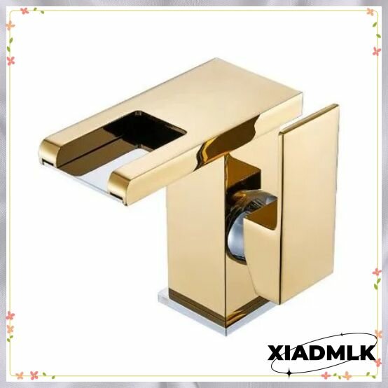 Смеситель для раковины в ванной со светодиодной подсветкой, 3 цвета, меняющие цвет излива водопада, одна ручка, одно отверстие, смеситель для холодной и горячей воды