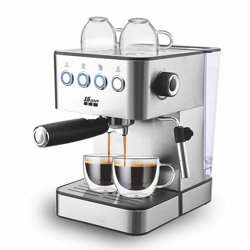 Кофемашина автоматическая, серый металлик