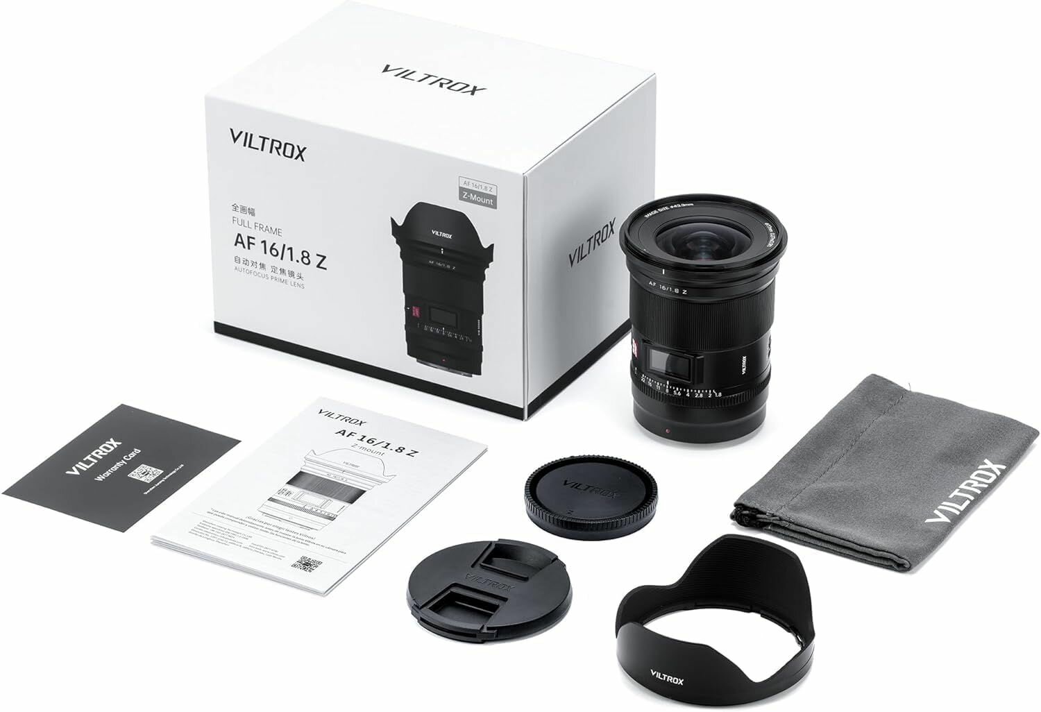 Viltrox Объектив AF 16mm F1.8 Z Широкоугольный Объектив ( Nikon Z Mount ), Автофокус / Полный кадр