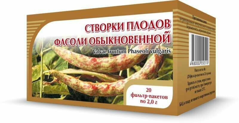 Створки плодов Фасоли обыкновенной 2г №20ф/пакетов