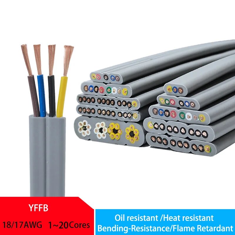 Тросик дверной телескопический 1м, 15AWG, 8Cores