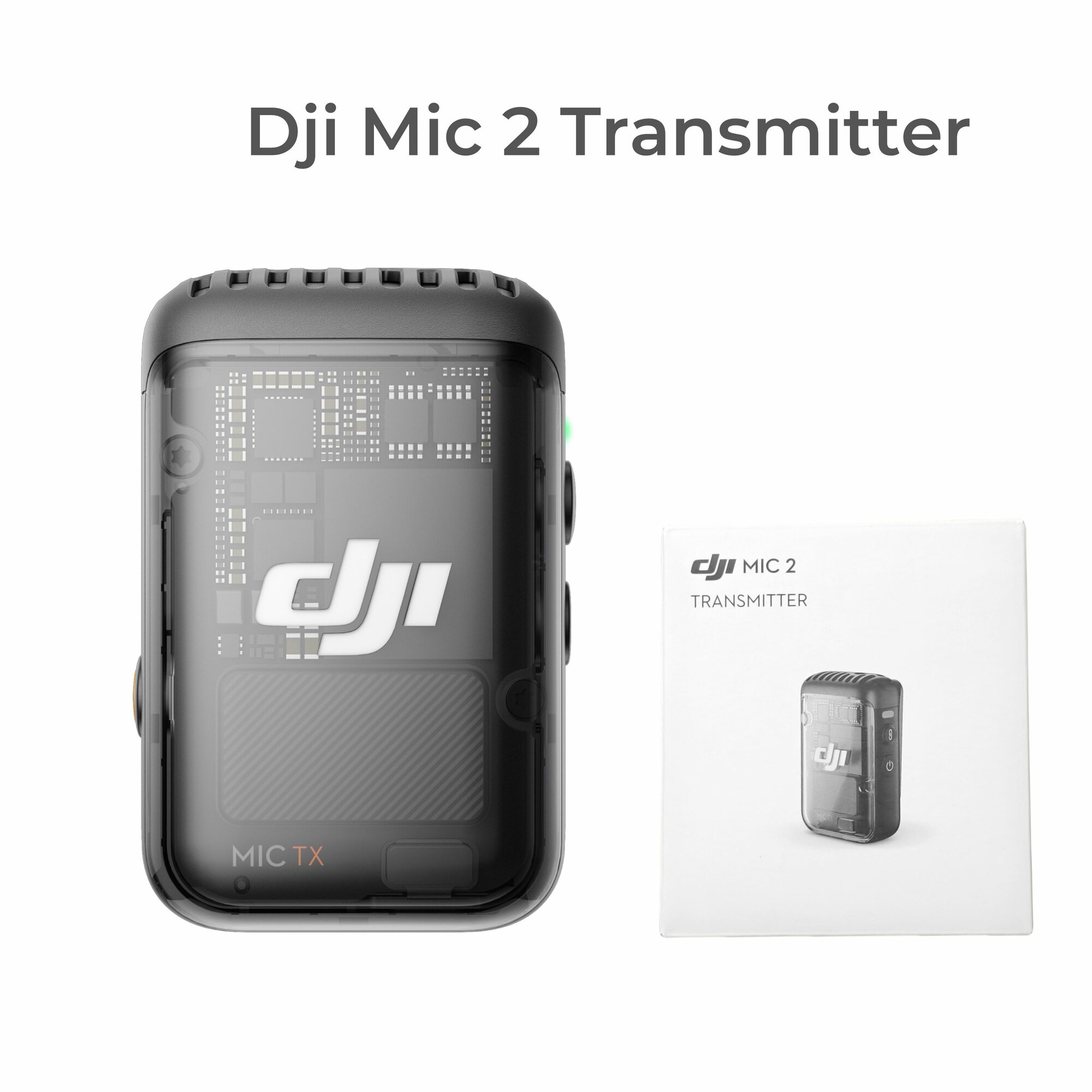 Беспроводной петличный микрофон для мобильного устройства DJI Mic 2 Transmitter ANC, черный
