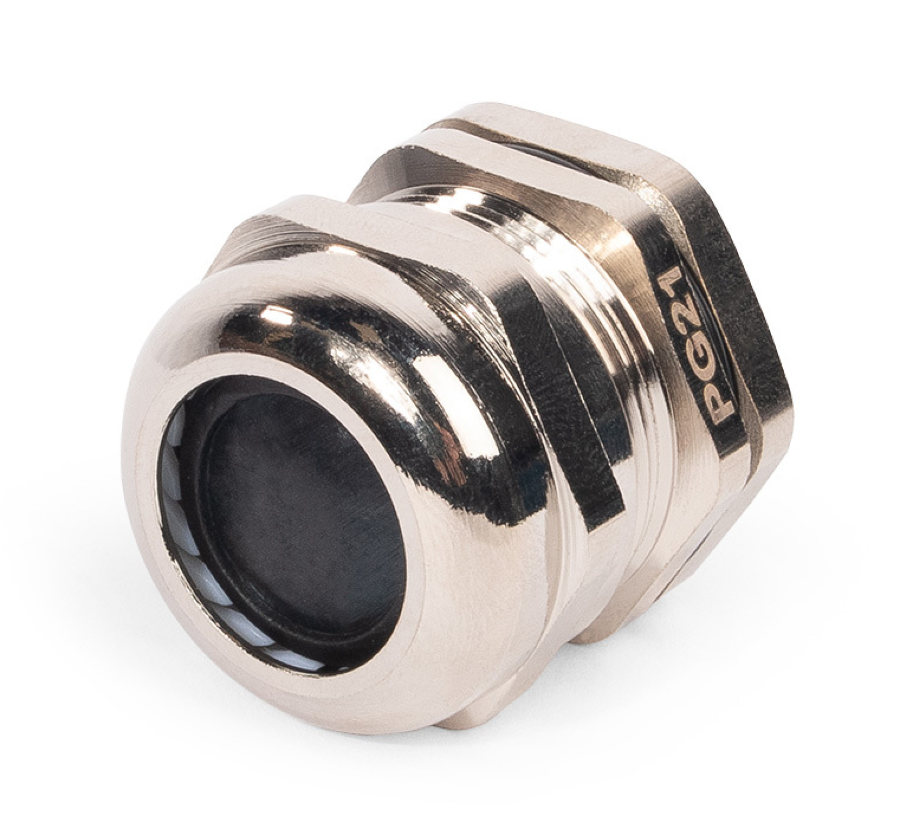 Кабельный ввод Fortisflex / Фортисфлекс с никелированным покрытием, латунный герметичный, PGM 21, 13-18мм, IP68 / электрика