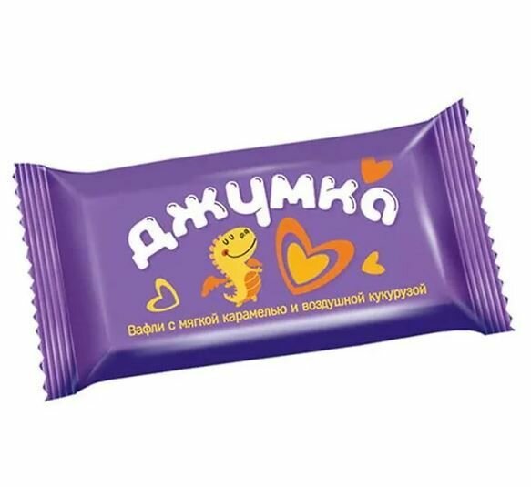 KDV Вафли Джумка мини, с мягкой карамелью и воздушной кукурузой, 1000 г