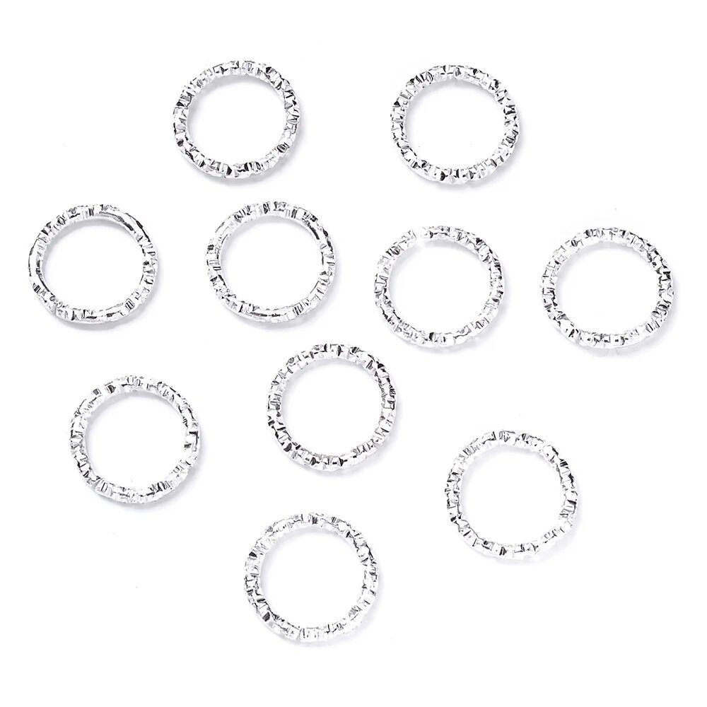 Металлические круглые разъемные кольца для бижутерии 8-18 мм 50-100 шт 15 mm-50pcs, Silver