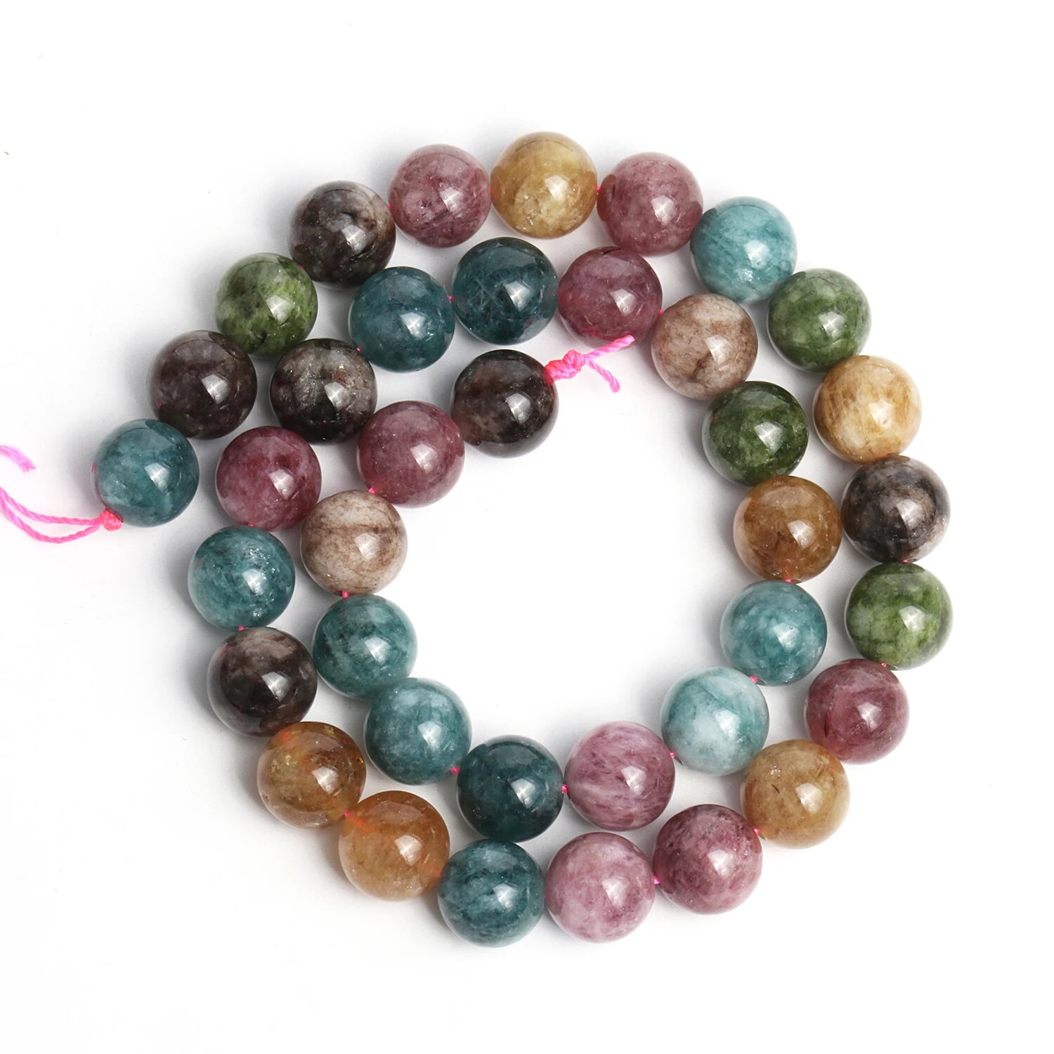 Черные стеклянные бусины Xilitata 4/6/8/10/12 мм 6mm (approx 62pcs), Tourmaline