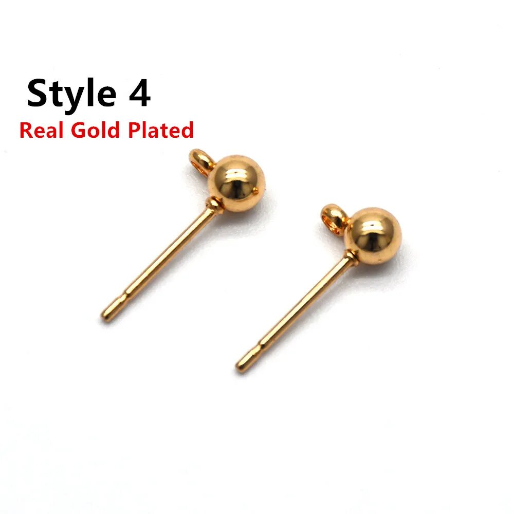 Серьги-гвоздики Style4, 4 мм, нержавеющая сталь