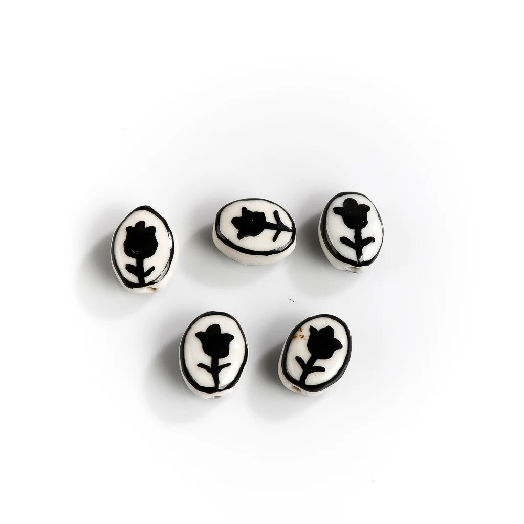 Керамические бусины ручной работы Midofare Тюльпан 5pcs-14mm-XN5806