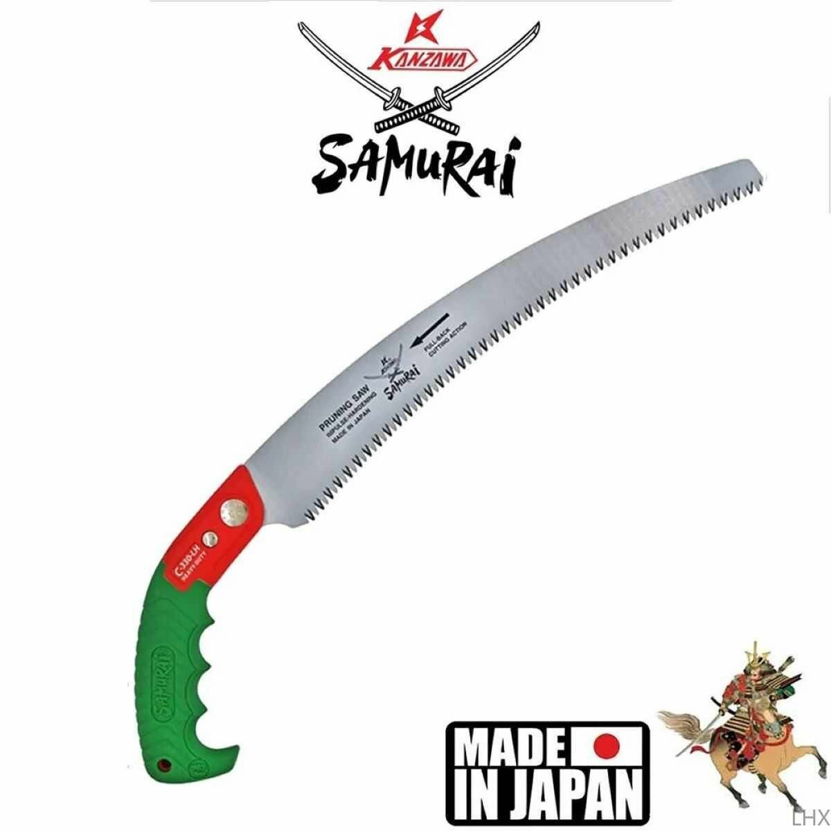 SAMURAI, Япония. Пила усиленная изогнутая, 330 мм, в чехле с поясным креплением. Модель C-330-LH2, серия ICHIGEKI, Samurai, Япония