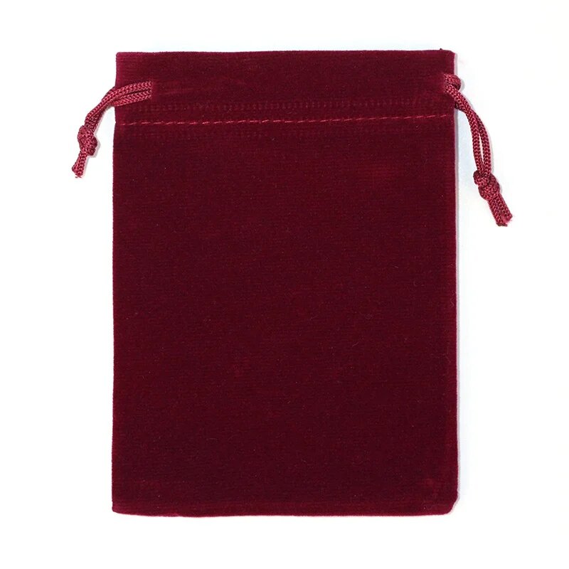 Бархатные подарочные сумки LUKENI 50 шт. 8x10cm, wine Red