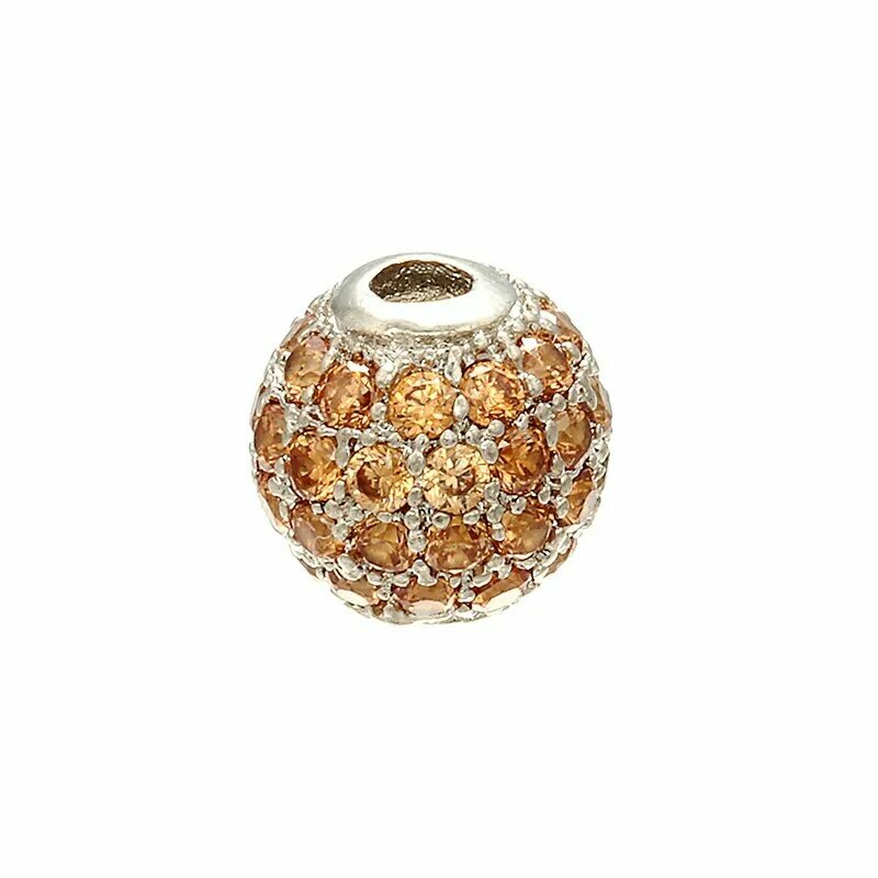 Бусина-разделитель ZHUKOU VZ223, 6mm, silver Champagner