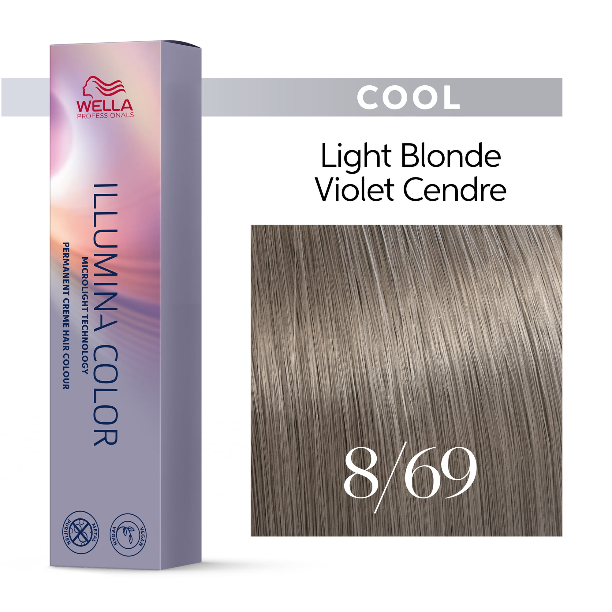 Wella Illumina Color 8/69 - Стойкая краска светлый блонд фиолетовый сандре 60 мл