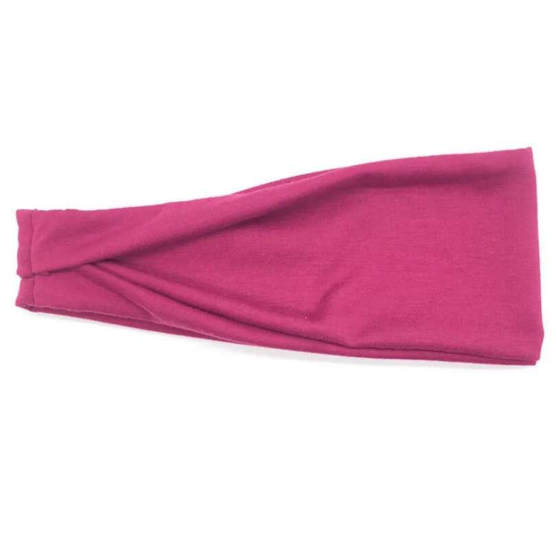 Розовая хлопковая повязка на голову Rose Red