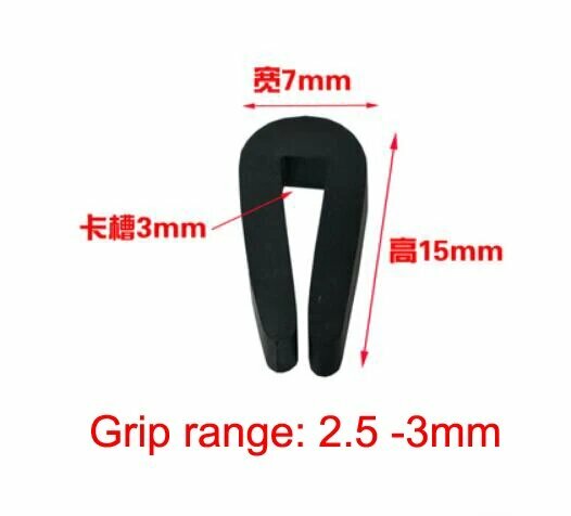 Черная резиновая уплотнительная лента U-образная 1 метр 7x15mm