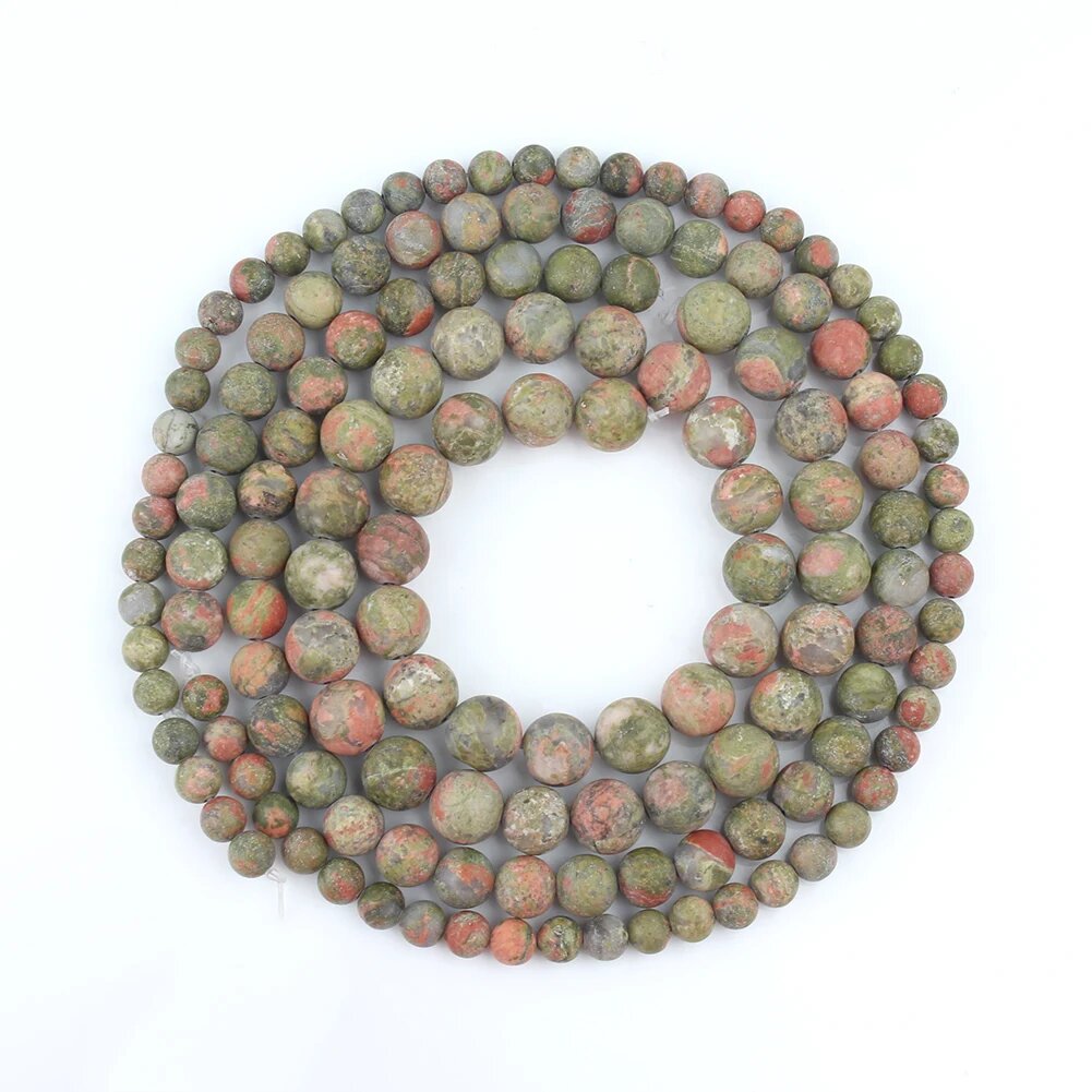 Матовые бусины из гематита nociuciu 4-12 мм 4mm 91pcs, unakite