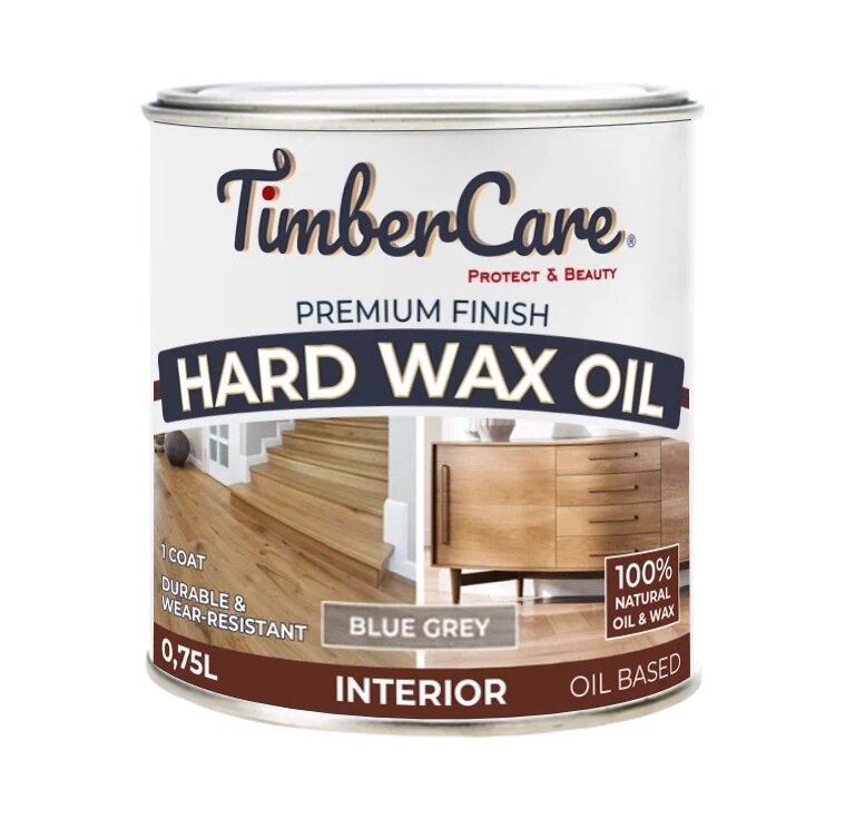 Защитное TimberCare Hard Wax Oi Blue gray масло с твердым воском, серый холодный, 0,75 л