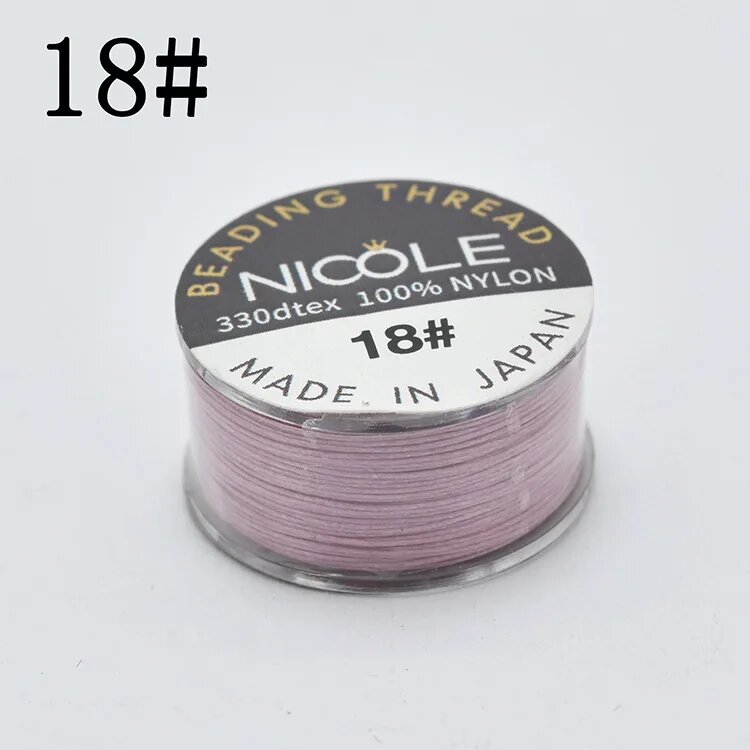 Нейлоновая нить Nicole 18# для бижутерии, 46 м, Сиреневый