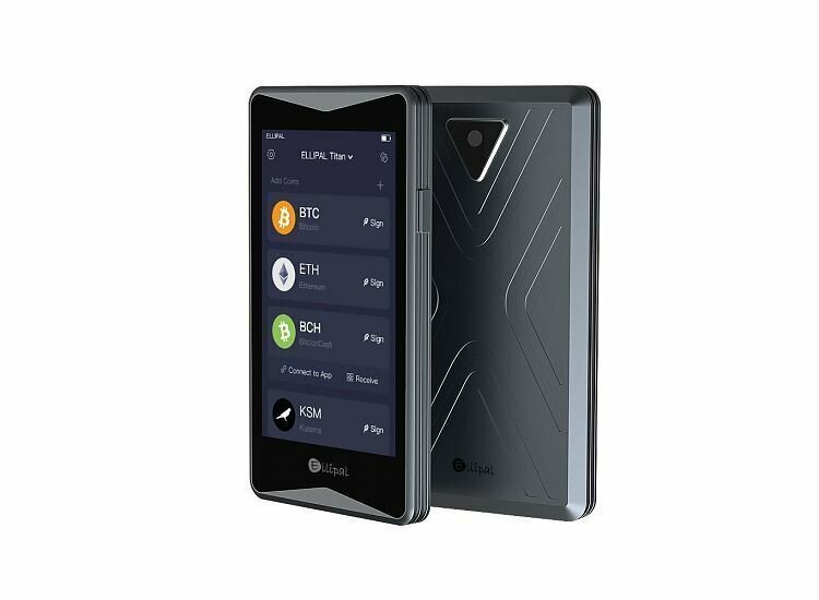Аппаратный холодный криптокошелек для криптовалют Ellipal Titan Grey от официального реселлера CAPSLOCKS