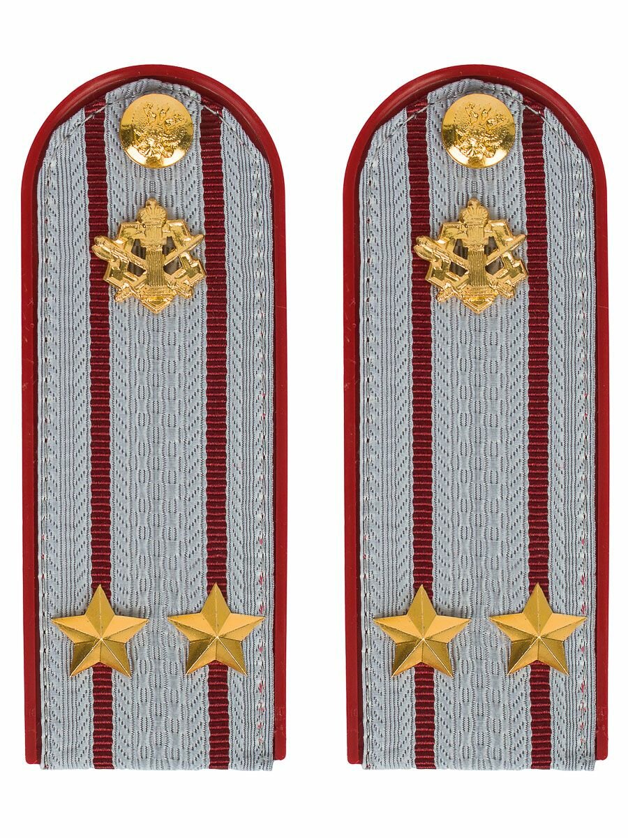 Погоны фсин на рубашку пластик, звание Подполковник цвет серый 14х5 см 752413