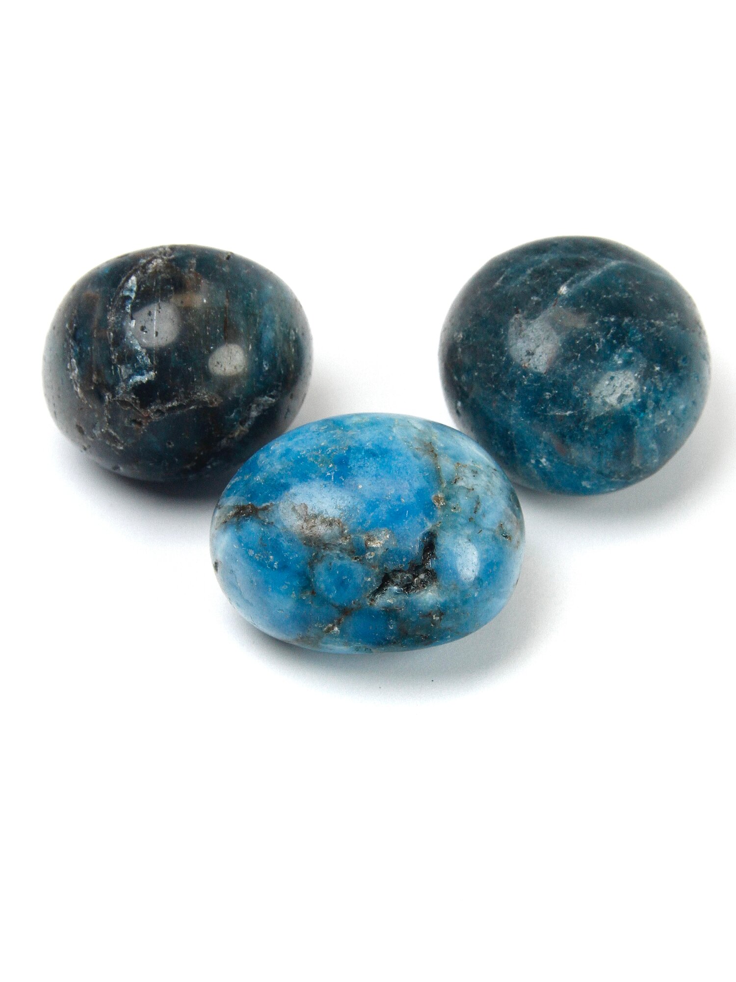 Апатит - 2-3 см, натуральный камень, 3 шт-для творчества