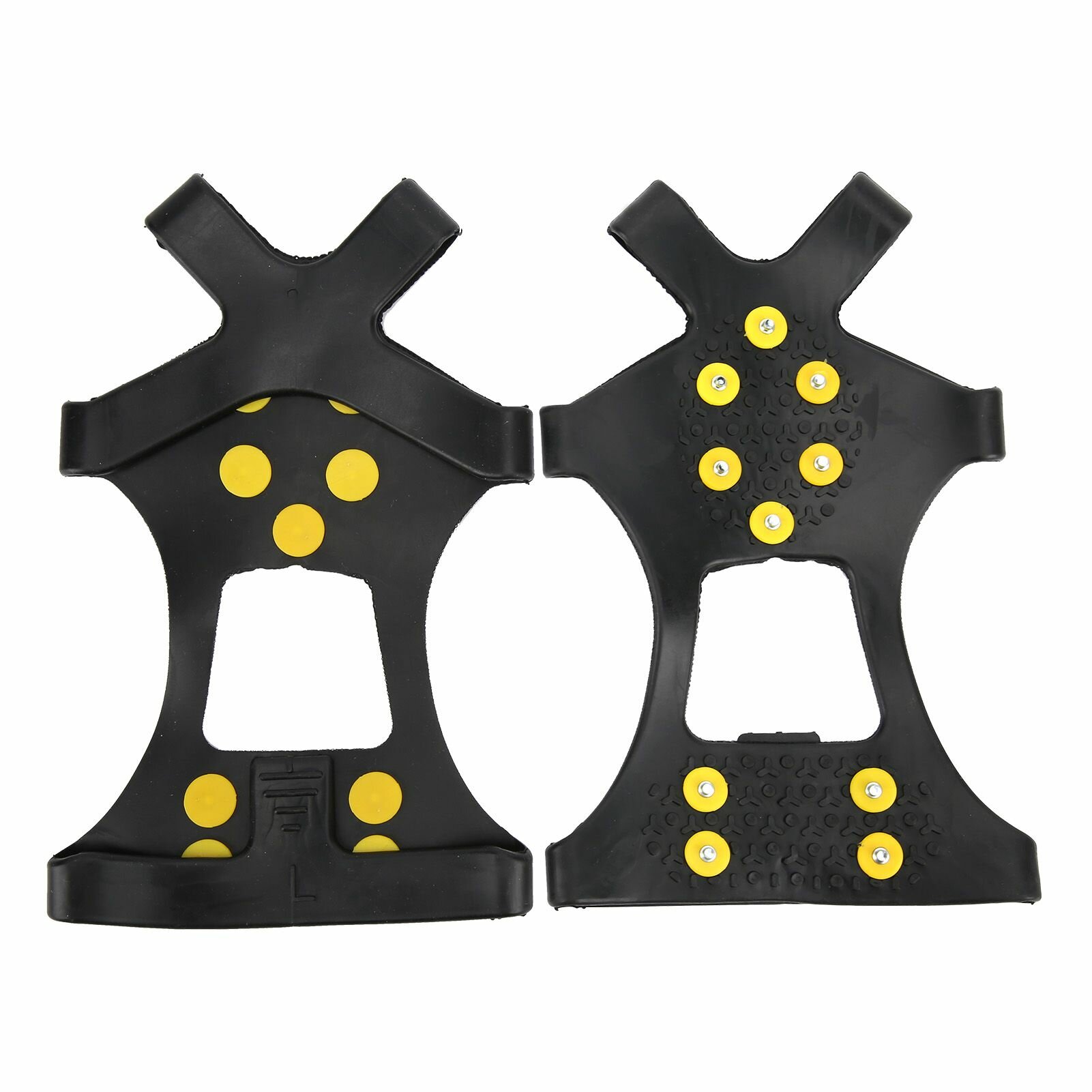 Кошки для альпинизма на открытом воздухе с 10 стальными зубьями, противоскользящая обувь с шипами (L)