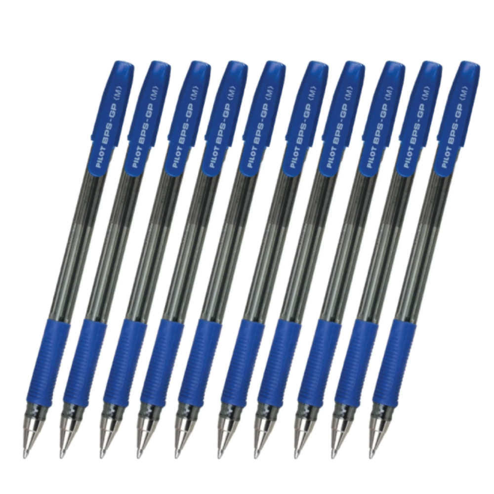 Ручка шариковая 10 шт PILOT BPS-GP-M , 1,0 мм, цвет чернил синий