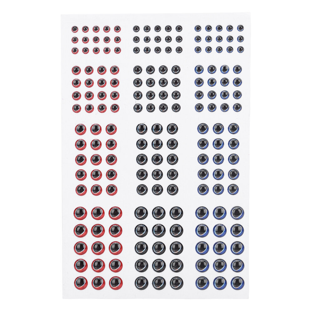 Fishing Lure Artificial Fish Eyes Hook Crafts 3D Animal 183pcs Size 1