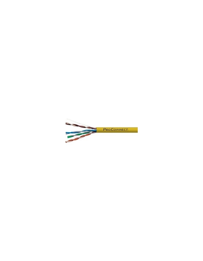 PROconnect (01-0027) Кабель витая пара U/UTP, CAT 5e, PVC, 2PR, 24AWG, INDOOR, SOLID, серый, 305м
