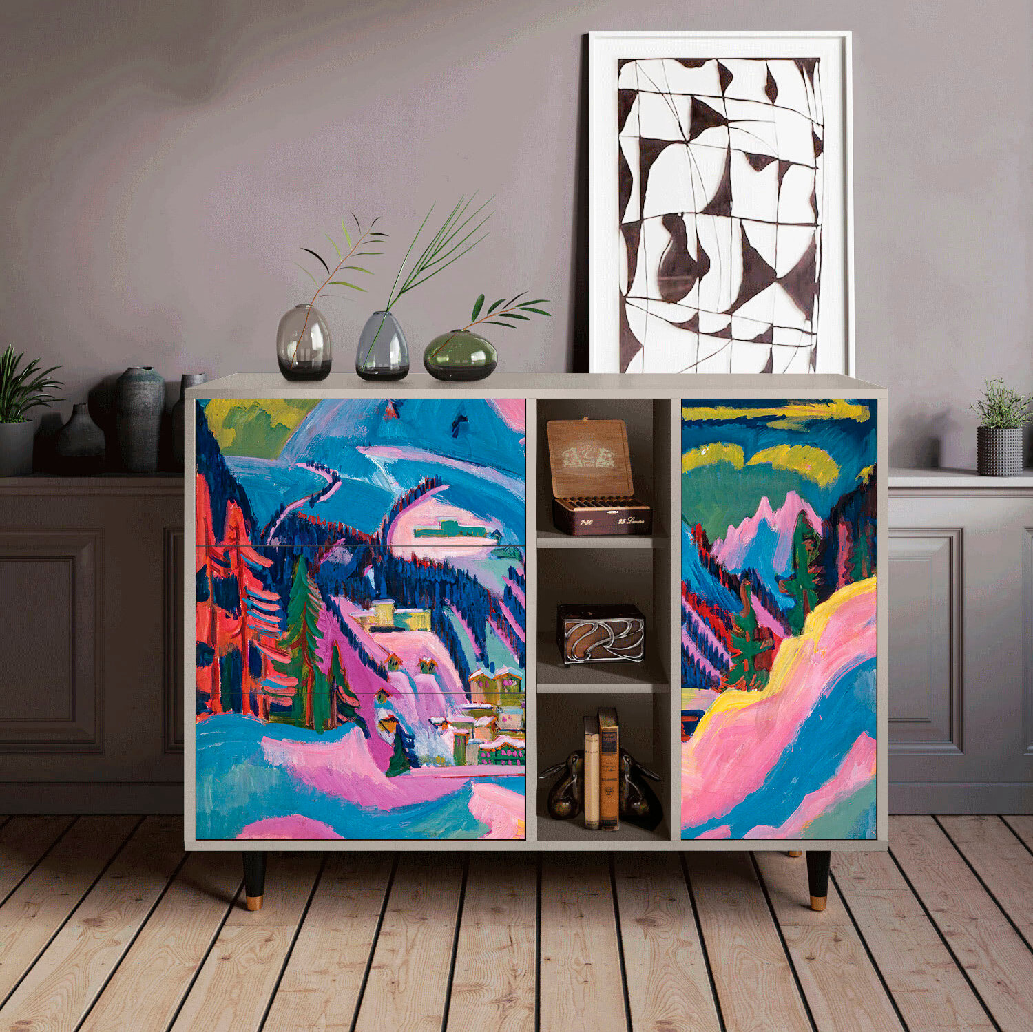 Комод - STORYZ - BS2 Davos Winter by Kircher , Разер - 125 x 97 x 48 см , Цвет корпуса - Сатин