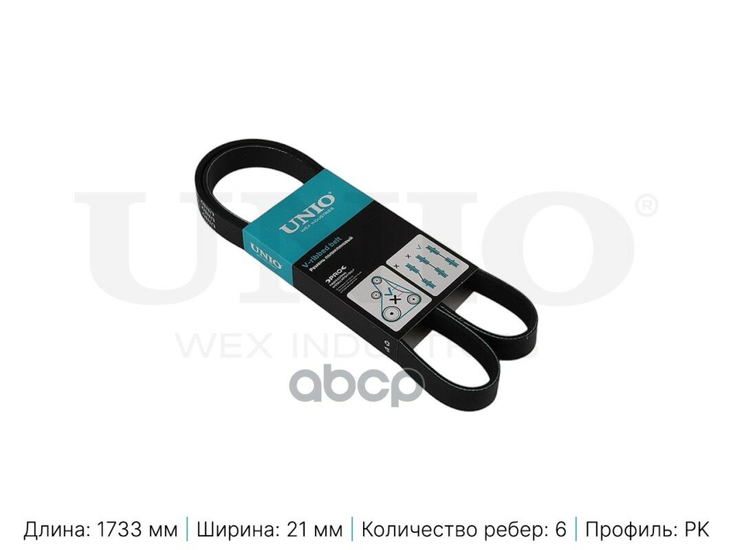 Ремень поликлиновый UNIO арт. BLT6PK1733