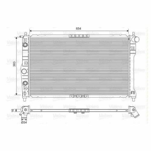Основной радиатор (двигателя) Valeo 701558 для Daewoo Leganza, Nubira