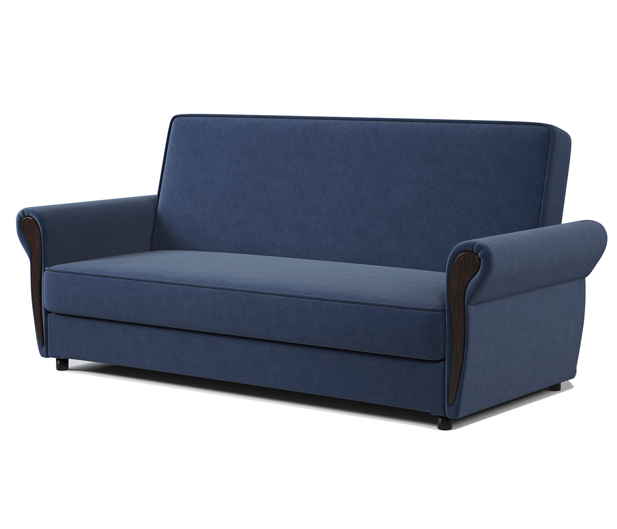 Диван-кровать Шарм-Дизайн Классика М 120х190 см, диван раскладной, книжка, велюр Ультра миднайт