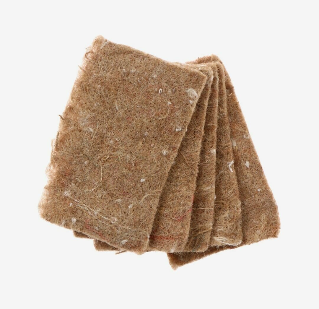 Коврик джутовый для выращивания микрозелени, 10 15 см, толщина 1 см, набор 10 шт.