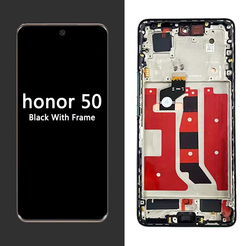 Новый ЖК-дисплей для Huawei Honor 50 NTH-AN00 NTH-NX9, дигитайзер сенсорного экрана With Black Frame
