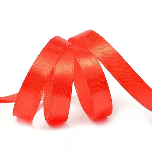 Лента атласная 1/2 (12мм) цв.3095 красный уп.27,4 м