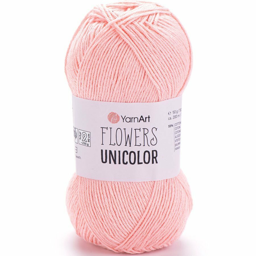 Пряжа Yarnart FLOWERS UNICOLOR 734 пудра (5 мотков)