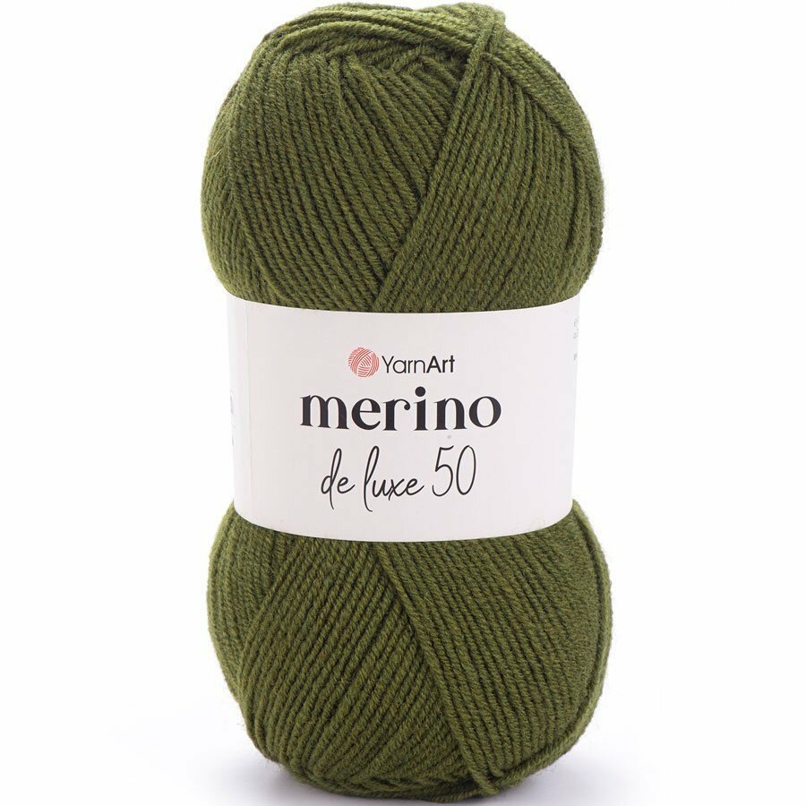 Пряжа Yarnart MERINO DE LUXE 50 530 т. зеленый (5 мотков)