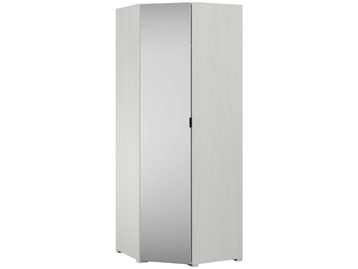 Шкаф угловой распашной, с зеркалом, ясень анкор светлый/зеркало