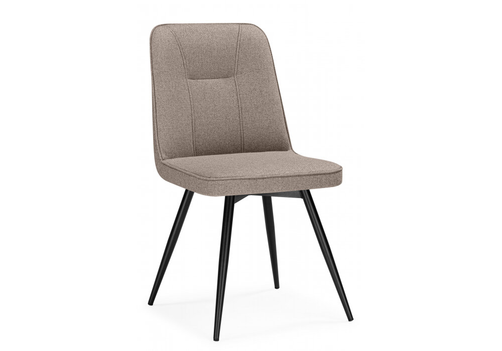 Стул на металлокаркасе Texas 3 Woodville коричневый, металл и ткань, мягкое сиденье, без подлокотников