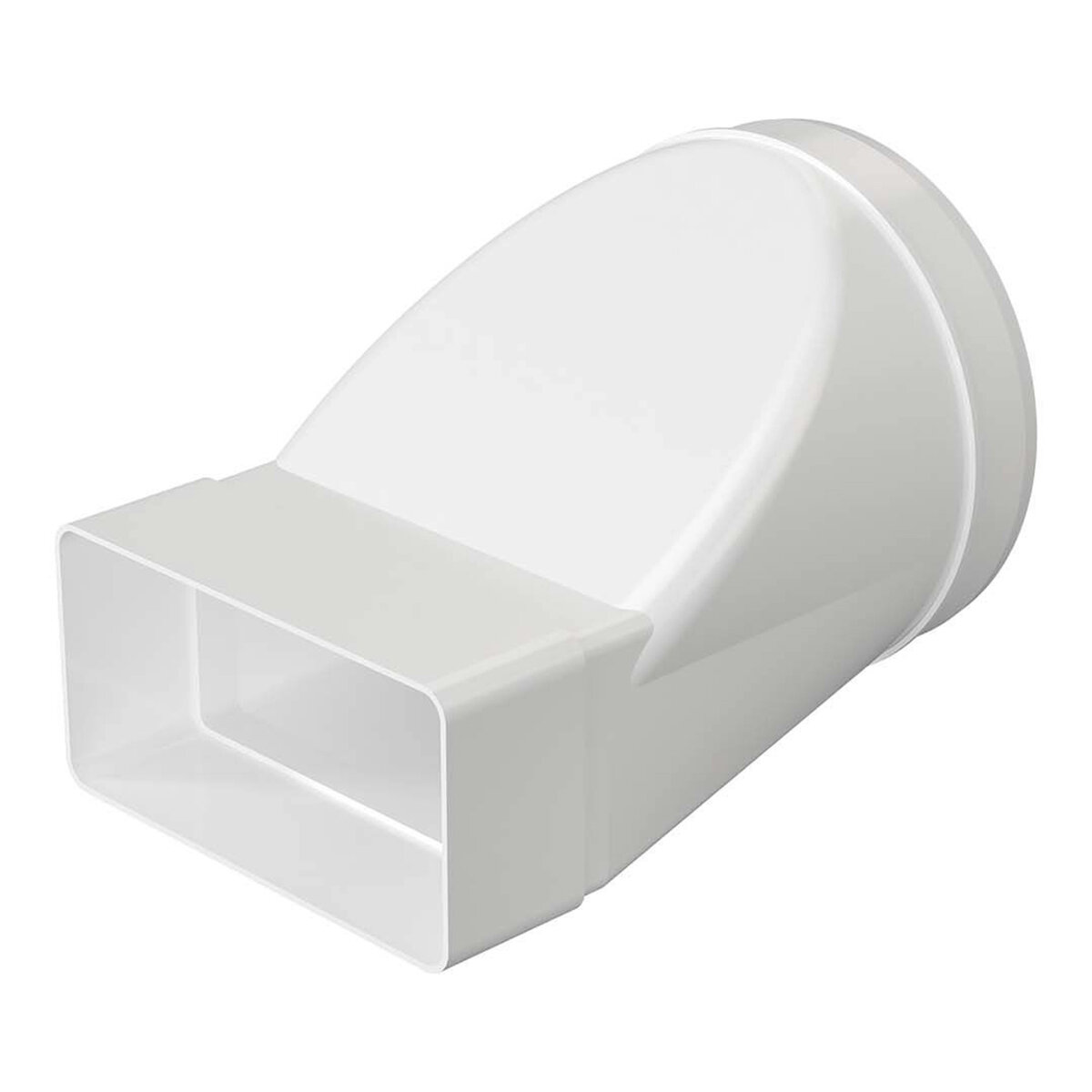 Эксцентриковый соединитель плоского воздуховода с круглым Era 612СП12,5КП, пластик, d 125 мм