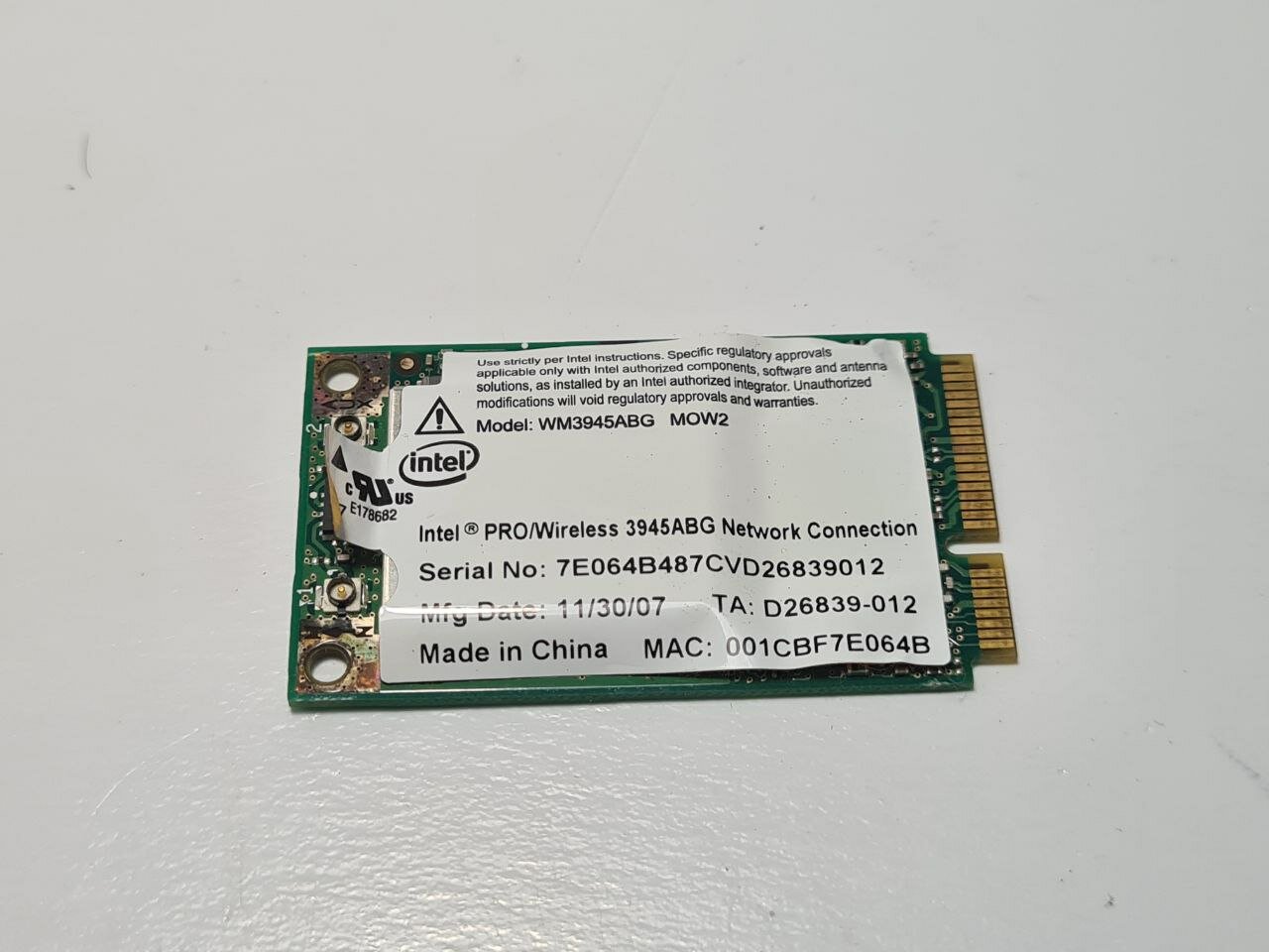Wi-Fi модуль для ноутбука TOSHIBA SATELLITE A300 PSAG8E