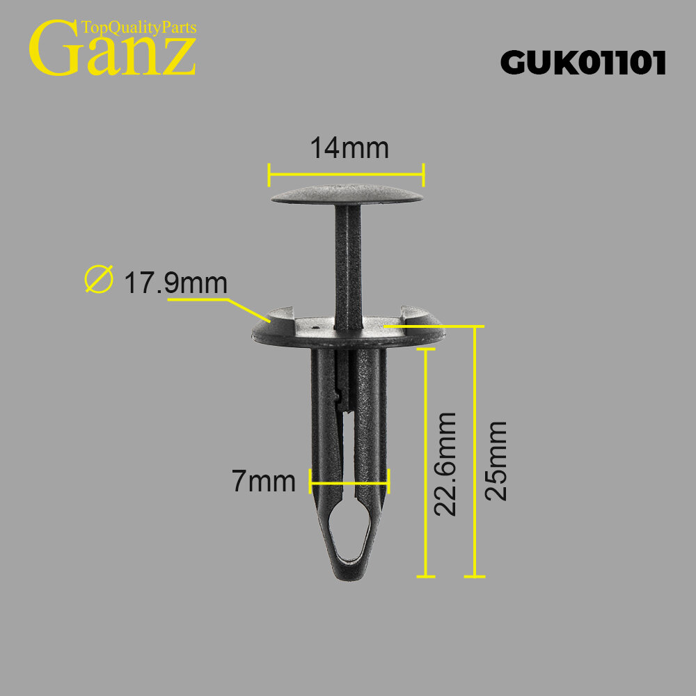 Клипса универсальная GANZ GUK01101
